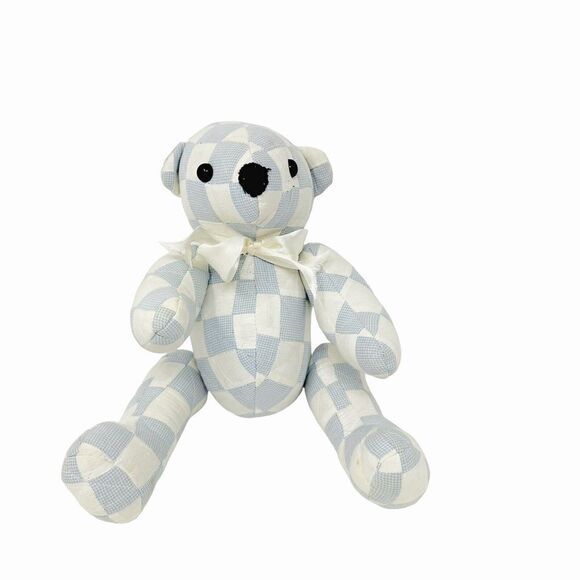 Donna Sharp | Toys | Donna Sharp Blue White Quilted Plush Teddybear ...